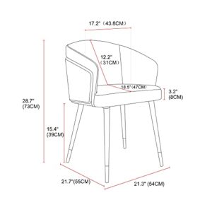 ARTPLAN Dinning Room Accent Chairs for Living Room Arm Chairs for Kitchen Study Room Home Indoor Furniture