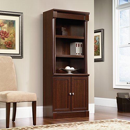 Sauder Palladia Lateral File, Select Cherry Finish & Palladia Library with Doors, Select Cherry Finish