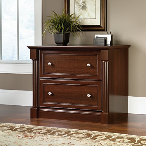 Sauder Palladia Lateral File, Select Cherry Finish & Palladia Library with Doors, Select Cherry Finish