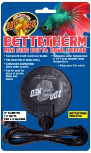 zoo med bettatherm submersible betta bowl heater 7.5 watts