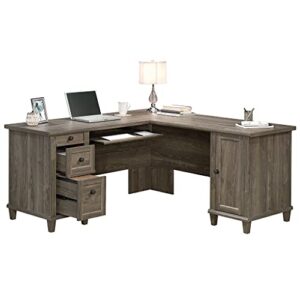 Sauder Hammond L-Desk, L: 65.12" x W: 65.12" x H: 30.0", Emery Oak Finish