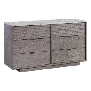 sauder east rock engineered wood dresser in ashen oak finish