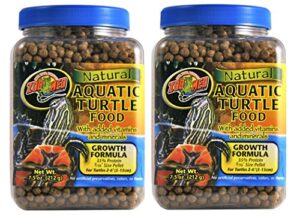 natural aquatic turtle food with growth formula pack of 2