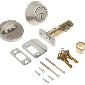 Dexter by Schlage JD60619 Single-Cylinder Deadbolt, Satin Nickel