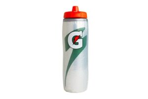 gatorade insulated squeeze bottle, silver, 30oz