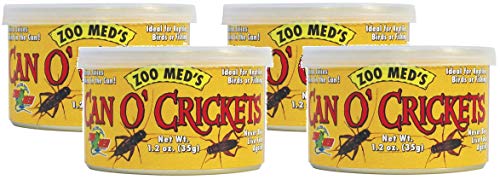 Zoo Med Laboratories 4 Pack Can O Crickets Pet Food, 1.2 Ounces Per Can