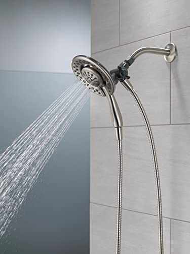 Delta D75486CSN In2ition 1.75 GPM 2-in-1 Multi Function Shower Head and Hand Shower with 60" Hose - Limited Lifetime Warranty Spotshield Brushed Nickel