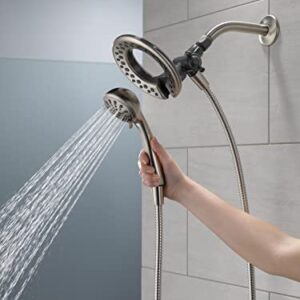 Delta D75486CSN In2ition 1.75 GPM 2-in-1 Multi Function Shower Head and Hand Shower with 60" Hose - Limited Lifetime Warranty Spotshield Brushed Nickel