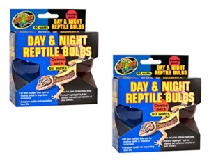 zoo med day & night reptile bulbs combo pack 60 watts – combo pack – pack of 2