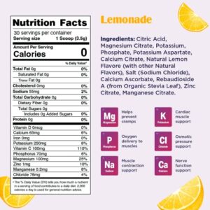 Ultima Replenisher Hydration Electrolyte Powder- 30 Servings- Keto & Sugar Free- Feel Replenished, Revitalized- Naturally Sweetened- Non- GMO & Vegan Electrolyte Drink Mix- Lemonade