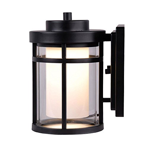 Home Decorators Collection B00R7R0DCY Outdoor LED Small Wall Light, Black