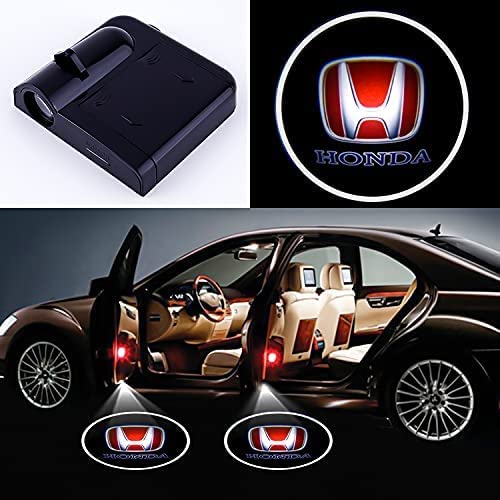 Compatible with Honda Welcome Light 2 pcs Wireless car Projection lamp, Door Welcome Light, LED car Light, Sign Light,Compatible with Honda Shade LED Light Accessories