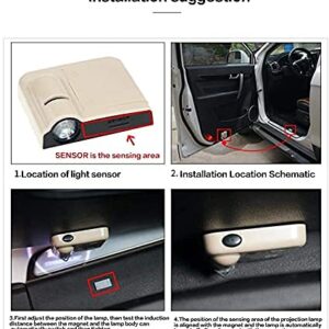 Compatible with Honda Welcome Light 2 pcs Wireless car Projection lamp, Door Welcome Light, LED car Light, Sign Light,Compatible with Honda Shade LED Light Accessories