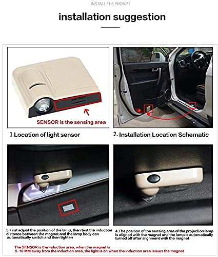 Compatible with Honda Welcome Light 2 pcs Wireless car Projection lamp, Door Welcome Light, LED car Light, Sign Light,Compatible with Honda Shade LED Light Accessories