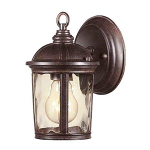 home decorators collection leeds wall-mount 6.5 in. outdoor mystic bronze lantern