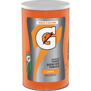 gatorade thirst quencher powder, orange, 76.5oz canister