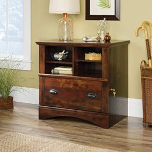 Sauder Viabella Storage Cabinet, Curado Cherry Finish & Harbor View Lateral File, Curado Cherry Finish