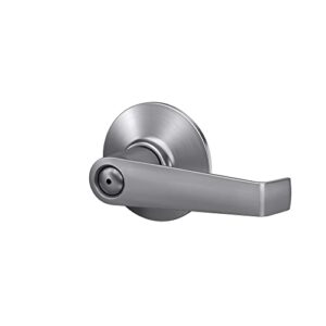 Schlage F40 ELA 626 Elan Door Lever, Bed & Bath Privacy Lock, Satin Chrome