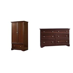 sauder palladia armoire, select cherry finish & palladia dresser, select cherry finish