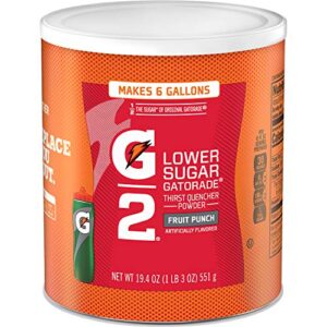 gatorade thirst quencher powder, g2 fruit punch, 19.4 ounce, pack of 3