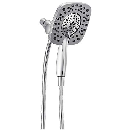 Delta Faucet-4-Spray In2ition Dual Shower Head with Handheld Spray, Chrome Shower Head with Hose, Showerheads & Handheld Showers, Handheld Shower Heads, Detachable Shower Head, Chrome 58498