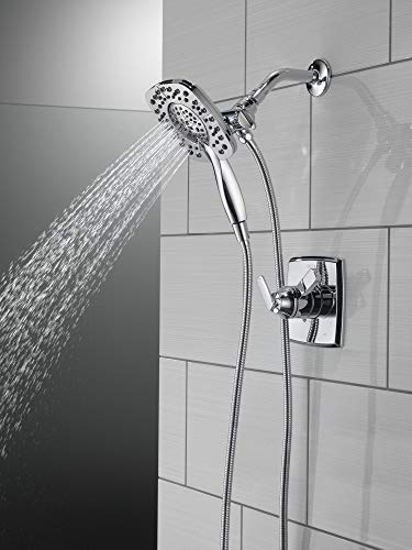 Delta Faucet-4-Spray In2ition Dual Shower Head with Handheld Spray, Chrome Shower Head with Hose, Showerheads & Handheld Showers, Handheld Shower Heads, Detachable Shower Head, Chrome 58498