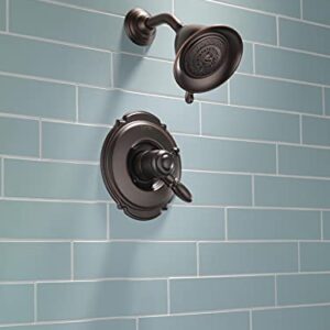 Delta Faucet Victorian 17 Series Dual-Function Shower Trim Kit with 2-Spray Touch-Clean Shower Head, Venetian Bronze T17255-RB (Valve Not Included)