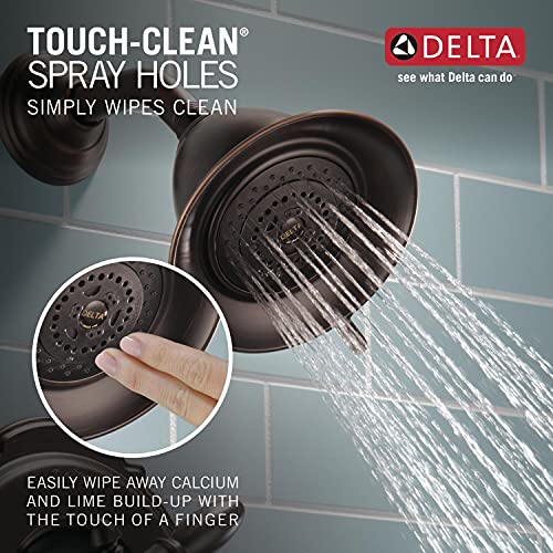 Delta Faucet Victorian 17 Series Dual-Function Shower Trim Kit with 2-Spray Touch-Clean Shower Head, Venetian Bronze T17255-RB (Valve Not Included)