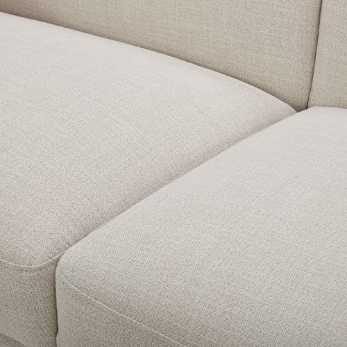 CHITA Mid-Century Modern Sofa, Fabric Couch for Living Room with Solid Wood Leg, No-Tools Assembly, 72.8''W, Linen