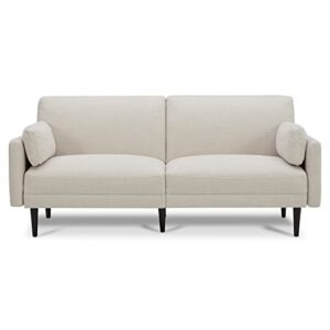 CHITA Mid-Century Modern Sofa, Fabric Couch for Living Room with Solid Wood Leg, No-Tools Assembly, 72.8''W, Linen