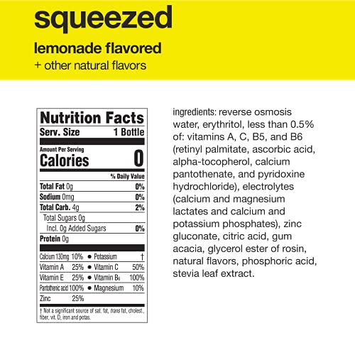 vitaminwater zero Squeezed, 16.9 fl oz (pack of 6)