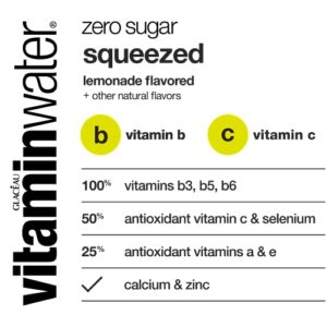 vitaminwater zero Squeezed, 16.9 fl oz (pack of 6)