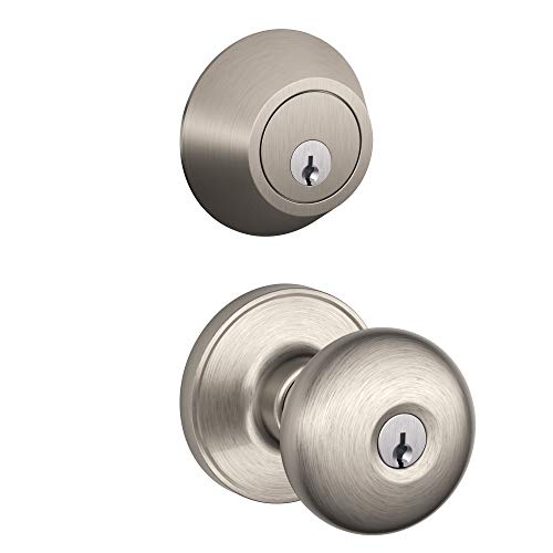 Dexter By Schlage JC60 V STR 619 Single Cylinder Keyed Entry Lock Deadbolt, Satin Nickel