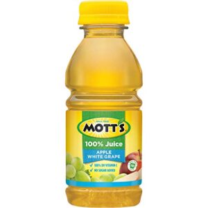 Mott's Apple White Grape 100% Juice, 8 Fluid Ounce Bottle, 6 Count