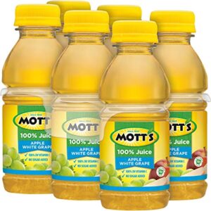 Mott's Apple White Grape 100% Juice, 8 Fluid Ounce Bottle, 6 Count