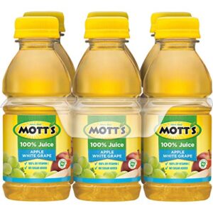 Mott's Apple White Grape 100% Juice, 8 Fluid Ounce Bottle, 6 Count