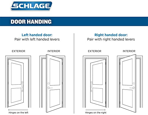 Dexter by Schlage J170SEV619LH Seville Decorative Inactive Trim Left Handed Lever, Satin Nickel