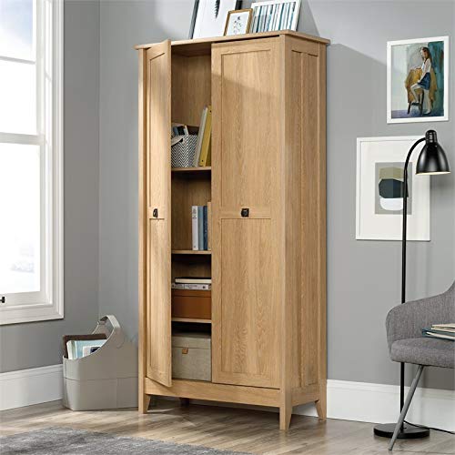 Sauder August Hill Storage Cabinet, L: 35.28" x H: 15.51" x W: 71.85", Dover Oak Finish