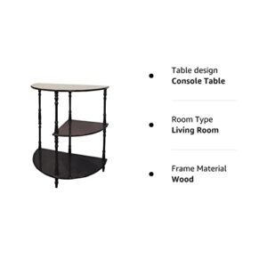 Frenchi Furniture Cherry 3-Tier Crescent ,Half Moon ,Hall / Console Table/End Table