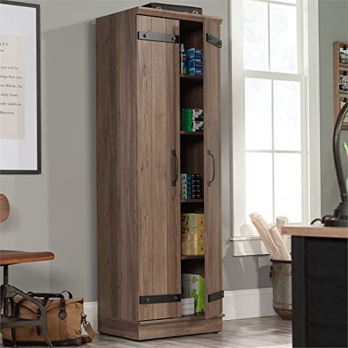 Sauder HomePlus 2-Door Farmhouse Storage Cabinet Salt Oak, Salt Oak Finish