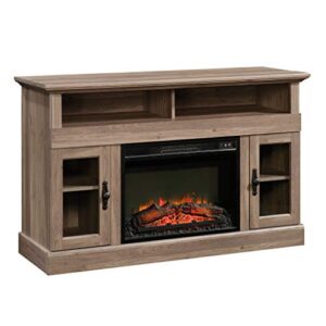 sauder barrister lane media fireplace, for tvs up to 60″, salt oak finish