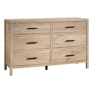 sauder pacific view engineered wood metal and plastic dresser in prime oak