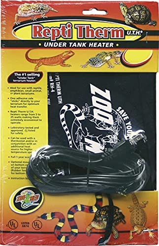 Zoo Med Repti Therm Under Tank Reptile Heater 16 Watts - 12" Long x 8" Wide (30-40 Gallons) - Pack of 2