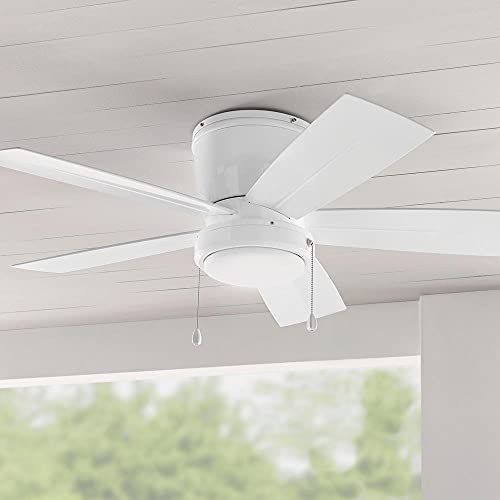 Home Decorators Collection Arleigh 44 in. LED Outdoor White Ceiling Fan with Light