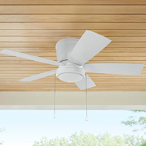 Home Decorators Collection Arleigh 44 in. LED Outdoor White Ceiling Fan with Light