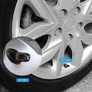 4 Pcs Metal Car Tire Valve Stem Caps Cover Compatible with Honda Accord Civic CR-V CRV Pilot EX EX-L Series Corrosion Resistant Premium Alloy Leak-Proof Car Tire Air Caps Cover Accessories