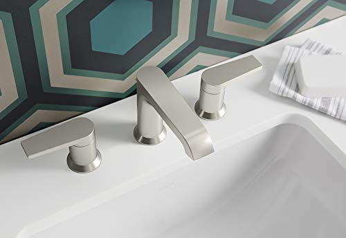 KOHLER 97093-4-BN Hint Widespread Faucet, Vibrant Brushed Nickel