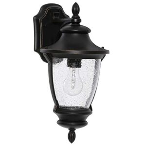 Home Decorators Collection Wilkerson 1-Light Black Outdoor Wall Mount