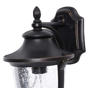 Home Decorators Collection Wilkerson 1-Light Black Outdoor Wall Mount