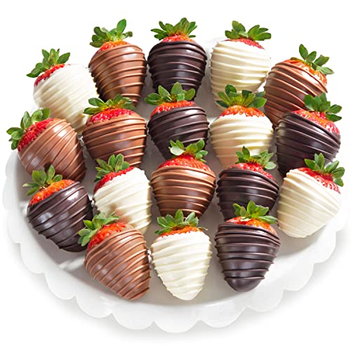 Golden State Fruit 18 Piece Chocolate Covered Strawberries, Berry Bites